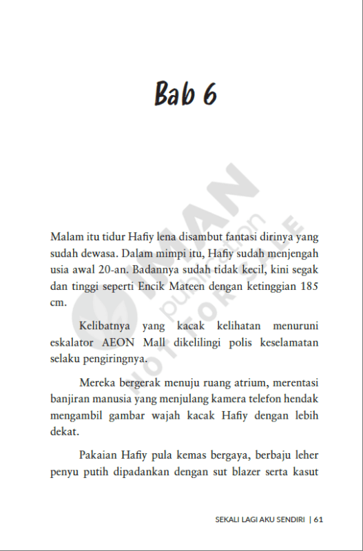 Sekali Lagi Aku Sendiri oleh Hasif Rayyan – IMAN Shoppe Bookstore